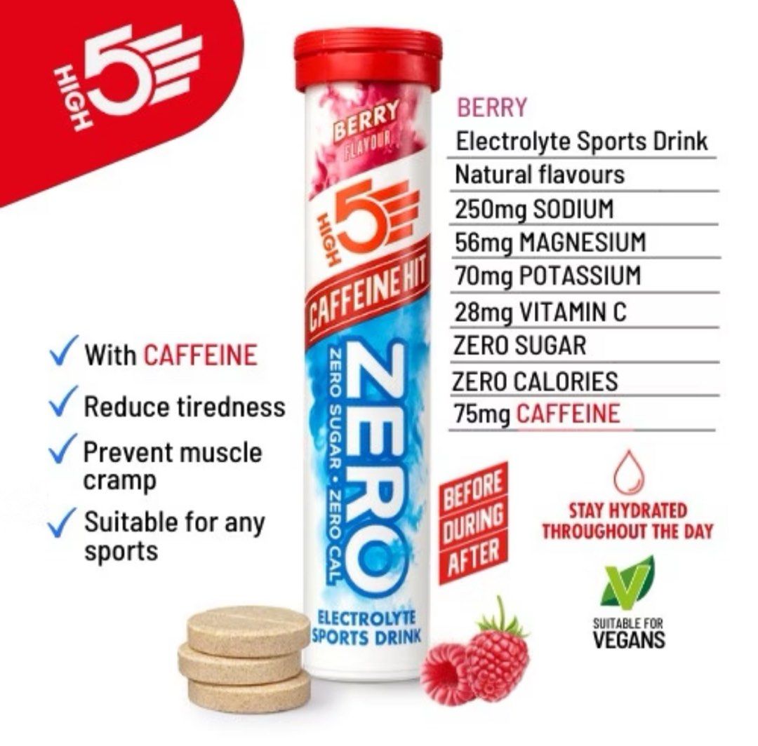 High5 Zero Sugar Electrolyte Tablets, Health & Nutrition, Health ...