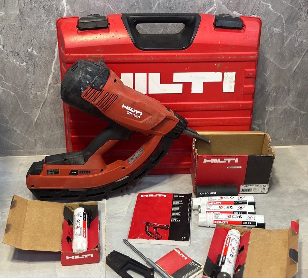 HILTI GX-120 Nail Gun Gas Fastener With Accessories all Original ...