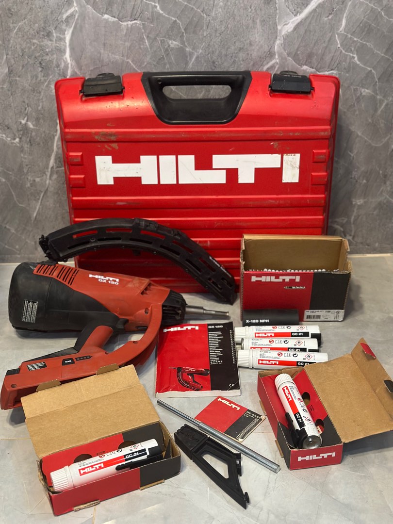 HILTI GX-120 Nail Gun Gas Fastener With Accessories all Original ...