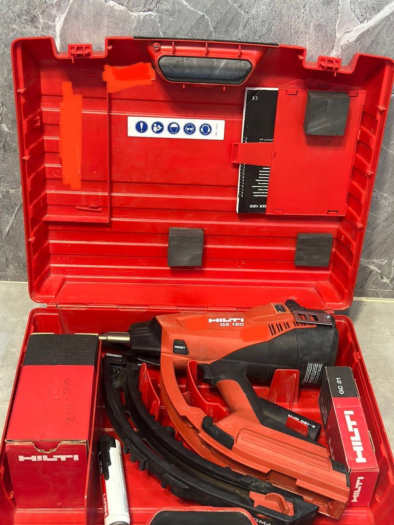 HILTI GX-120 Nail Gun Gas Fastener With Accessories all Original ...