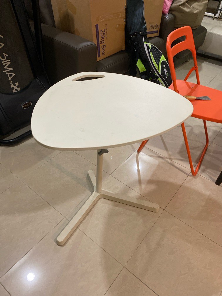IKEA study table Dave 17613 white adjustable, Furniture & Home Living ...