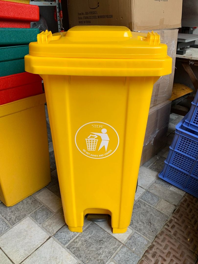 Industrial trash bin foot pedal, Furniture & Home Living, Cleaning ...