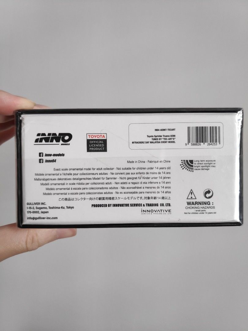 Inno Inno64 Toyota Sprinter Trueno AE86 Tec Art Malaysia Limited Edition Sealed, Hobbies & Toys ...