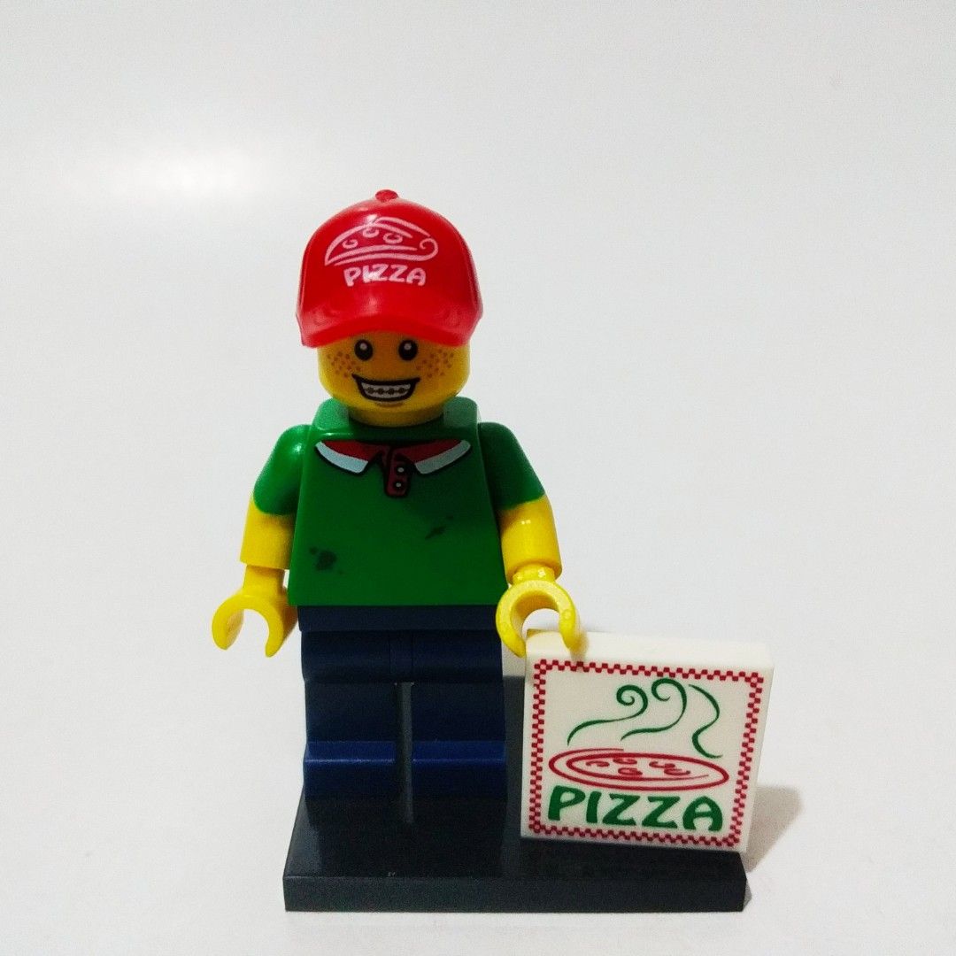 Lego minifigure Pizza Delivery Guy original, Toys & Collectibles ...
