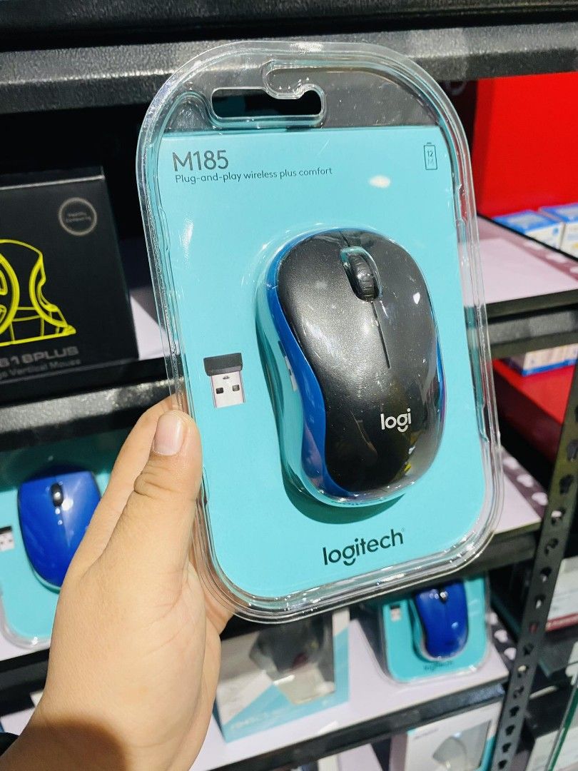 Logitech M185 Wireless Mouse Blue, Computers & Tech, Parts ...