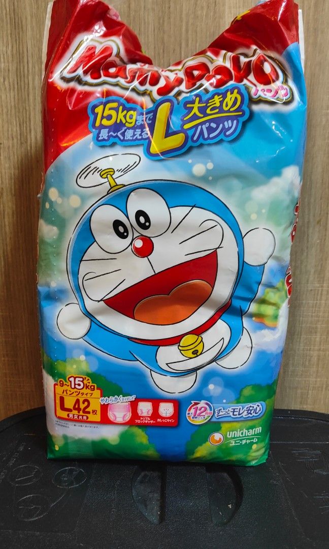 Mamypoko Pants L Doraemon Diaper, Babies & Kids, Bathing & Changing ...