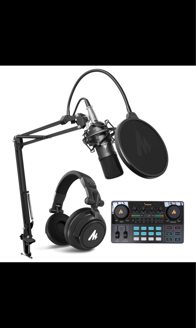 Maono soundcard/Mic/Headset, Audio, Microphones on Carousell