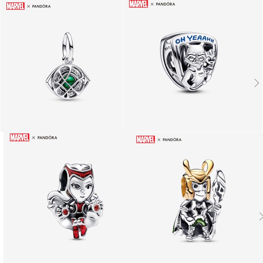Marvel Charm collection, Women's Fashion, Jewelry & Organisers, Charms ...