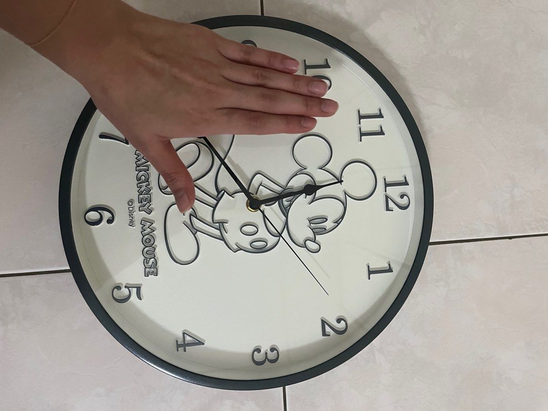 Mickey Mouse Clock, Furniture & Home Living, Home Decor, Clocks on Carousell