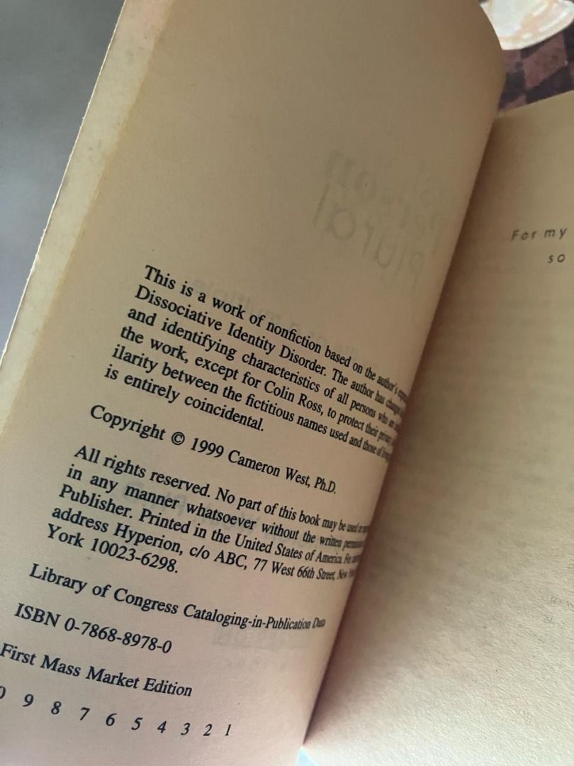 MMPB First Person Plural Psychology Dissociative Identity Disorder ...