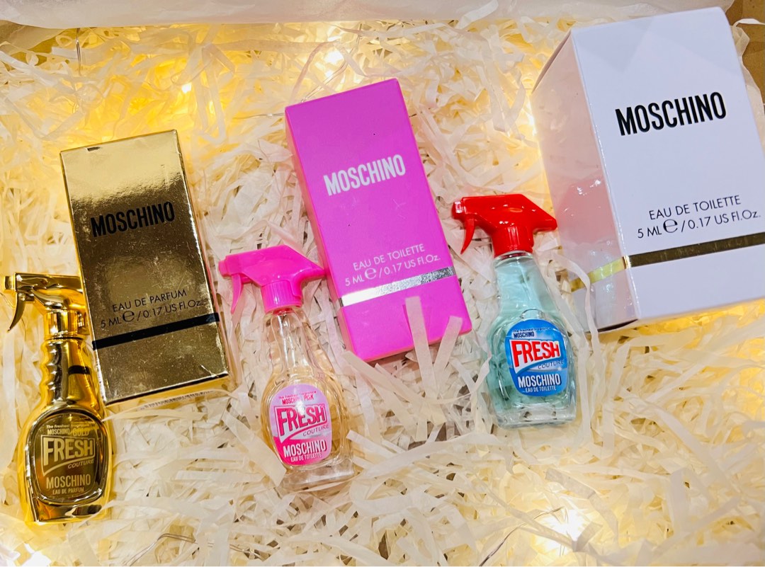 MOSCHINO FRESH Miniature set 5 ml perfume, Beauty & Personal Care ...