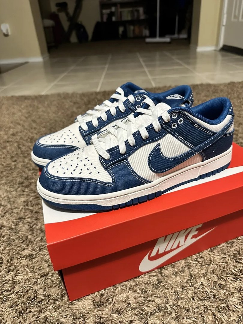 Nike Dunk Lows Industrial Blue Denim, Men's Fashion, Footwear, Sneakers ...