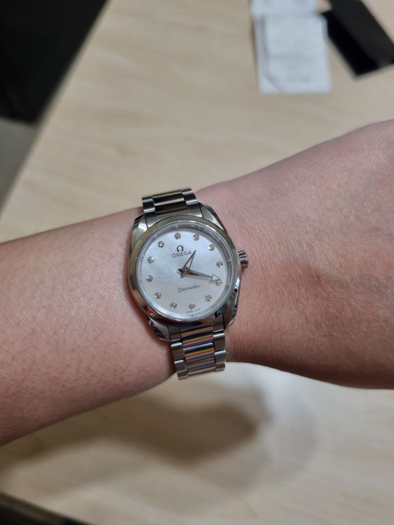 Omega Seamaster Aquaterra for women - diamond indices and mother of ...