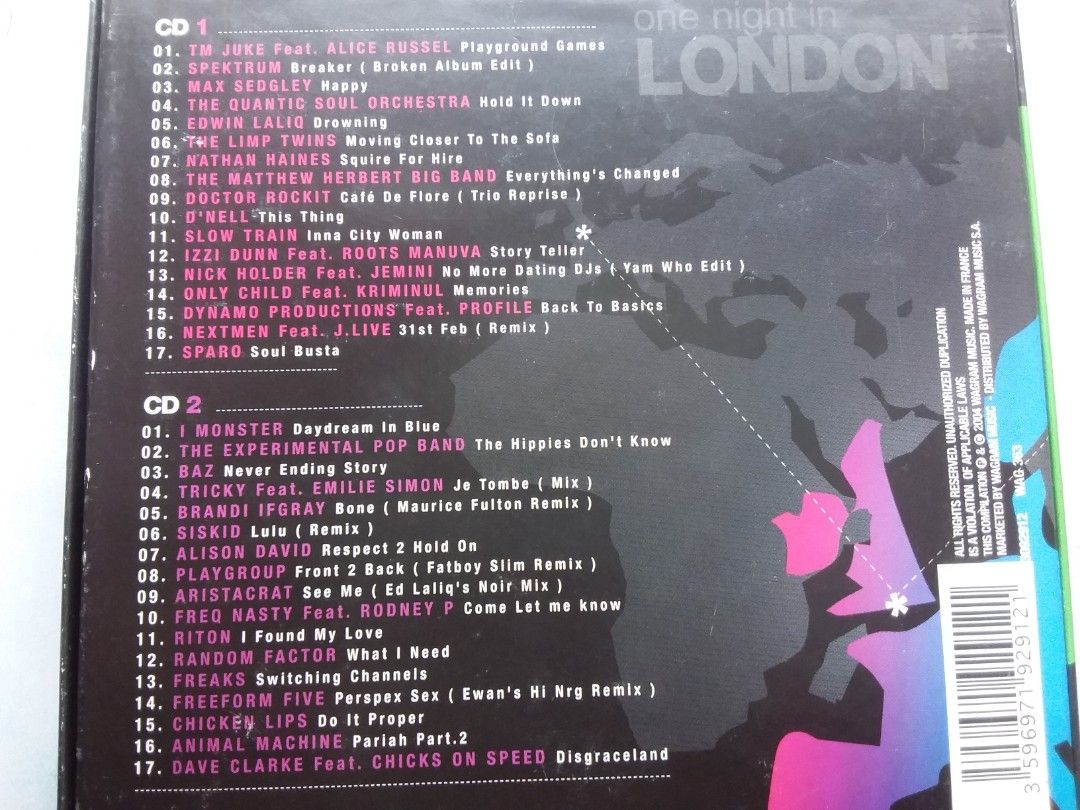 ONE NIGHT IN LONDON AN ECLECTIC SELECTION OF UK SOUND，99% NEW舊版禮盒雙CD，包 ...