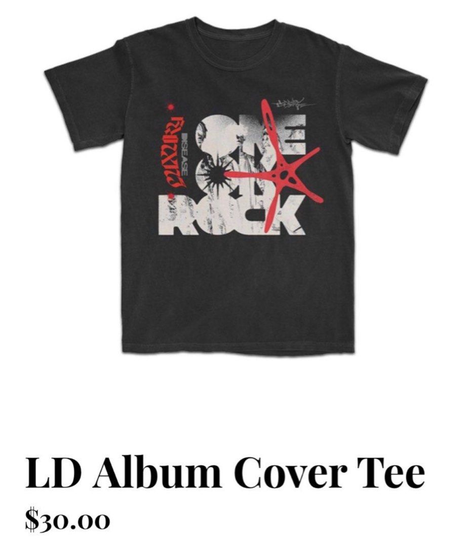 ONE OK ROCK MERCH - LD Album Cover Tee, Men's Fashion, Tops & Sets ...