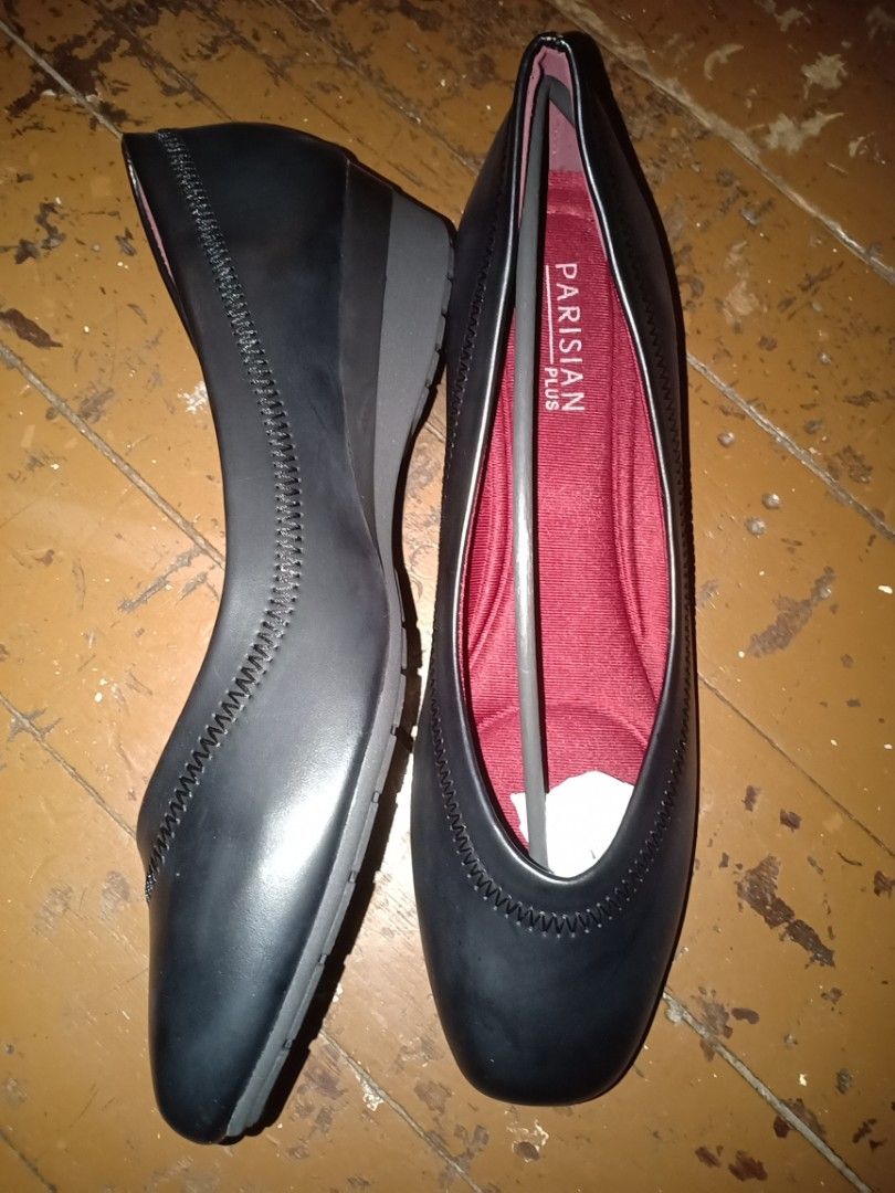 Parisian Plus: Anica Plain Black Shoes, Women's Fashion, Footwear ...