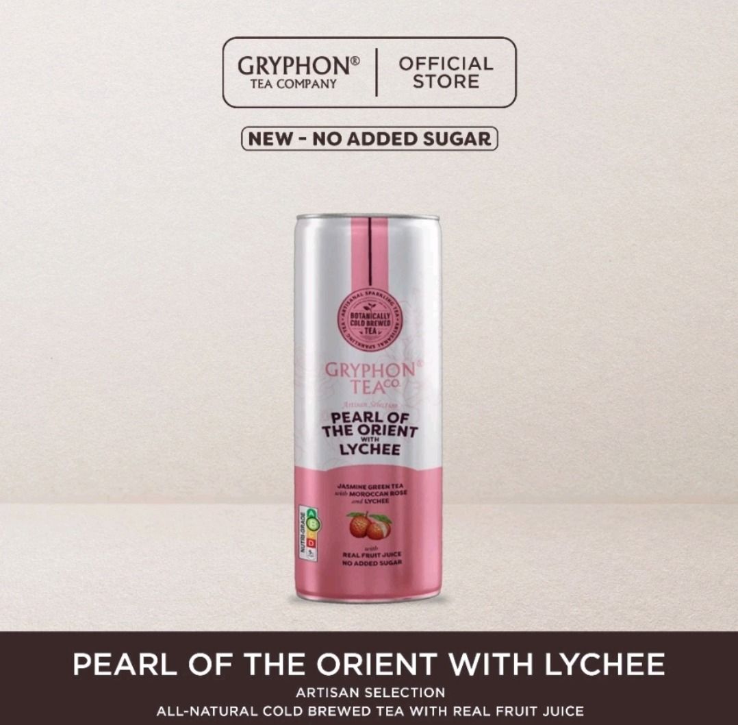 Pearl of the Orient with Lychee Cold Brewed Sparkling Tea Cans (4 x ...