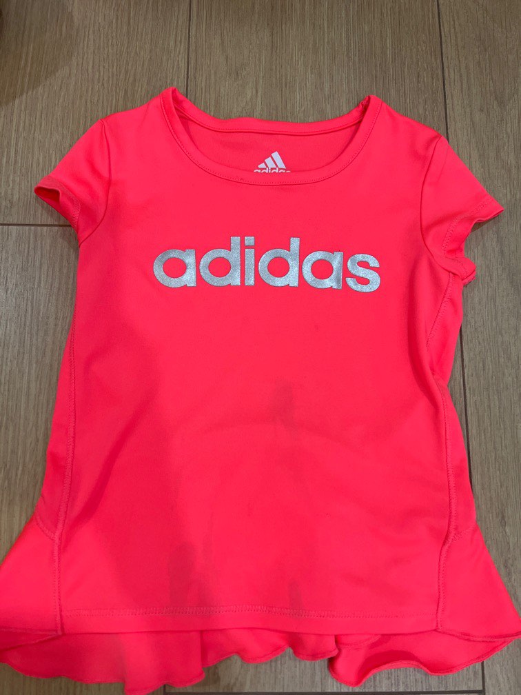 Pink adidas top 18 mos, Babies & Kids, Babies & Kids Fashion on Carousell