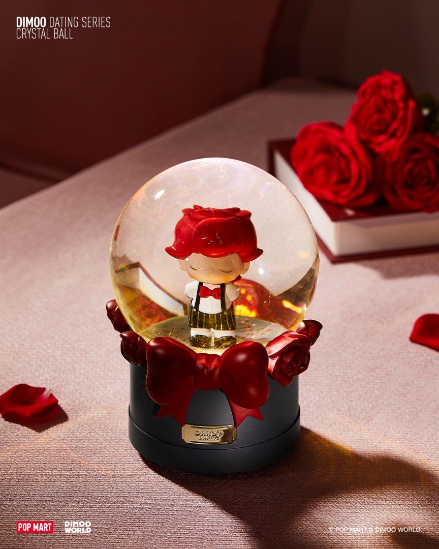 Popmart Dimoo Dating Valentines Day Exclusive Crystal Ball Music Melody ...