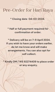 Hari Raya Order 2024, Announcements on Carousell