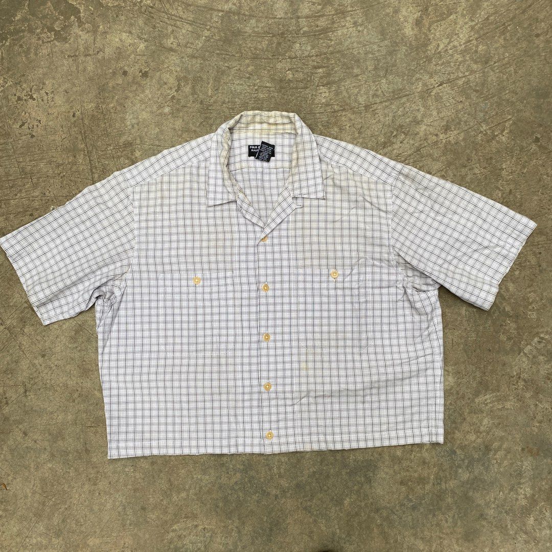 Ralph Lauren Cropped Boxy Buttoned Polo Shirt, Men's Fashion, Tops ...