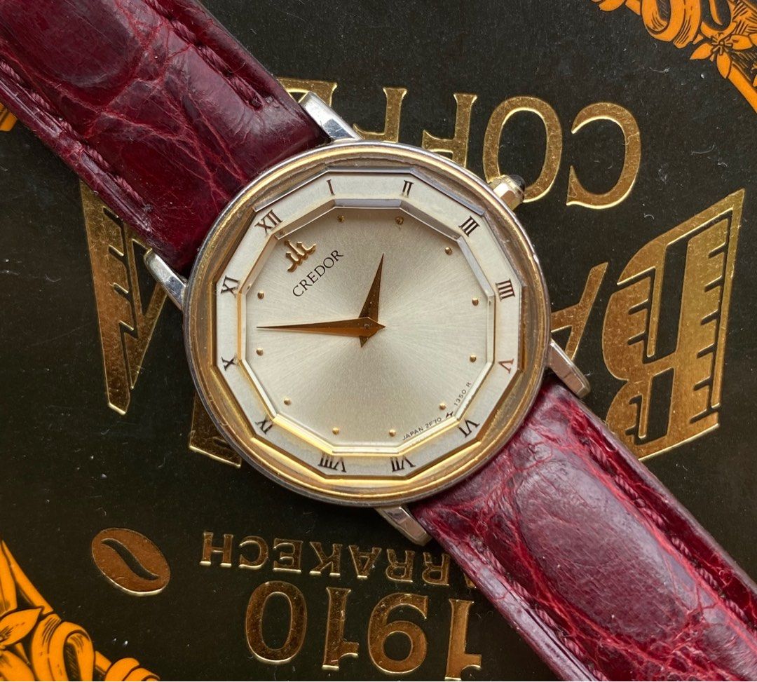 Rare Credor Seiko 18KT Gold Ladies watch 2F70-0300 (Hattori Seiko ...