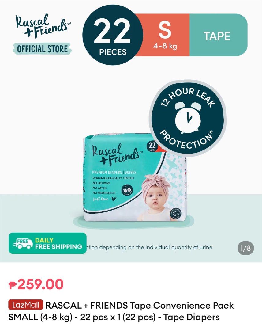 Rascal and Friends diaper SMALL, Babies & Kids, Bathing & Changing ...