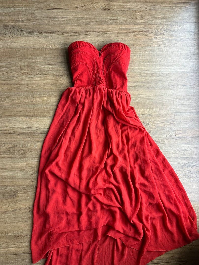 Red dinner dress, Women's Fashion, Dresses & Sets, Evening Dresses ...