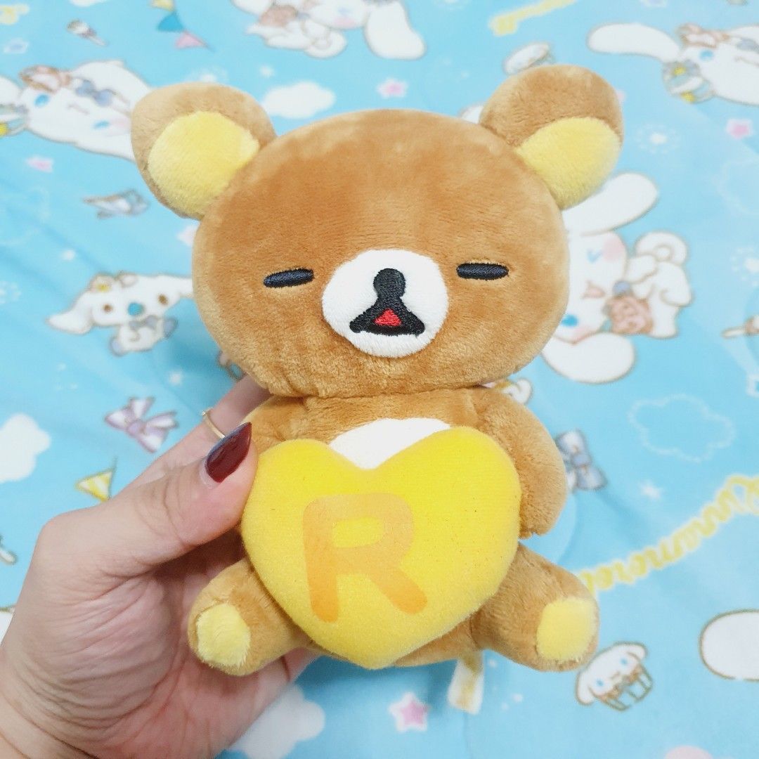 Rilakkuma Heart Initial Plush Mascot, Hobbies & Toys, Toys & Games on ...