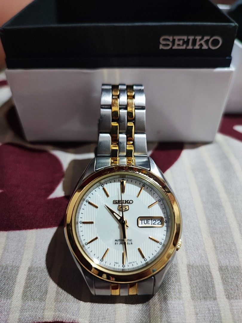 SEIKO 5 AUTOMATIC TWO TONE, Men's Fashion, Watches & Accessories ...