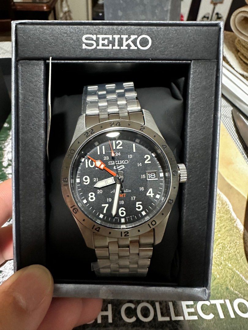 Seiko field gmt 2024 SSK023K1, Men's Fashion, Watches & Accessories ...