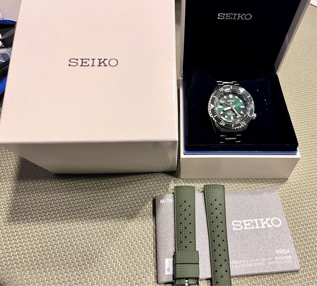 Seiko Prospex Marine Green GMT Automatic Watch SPB381J1, Luxury ...