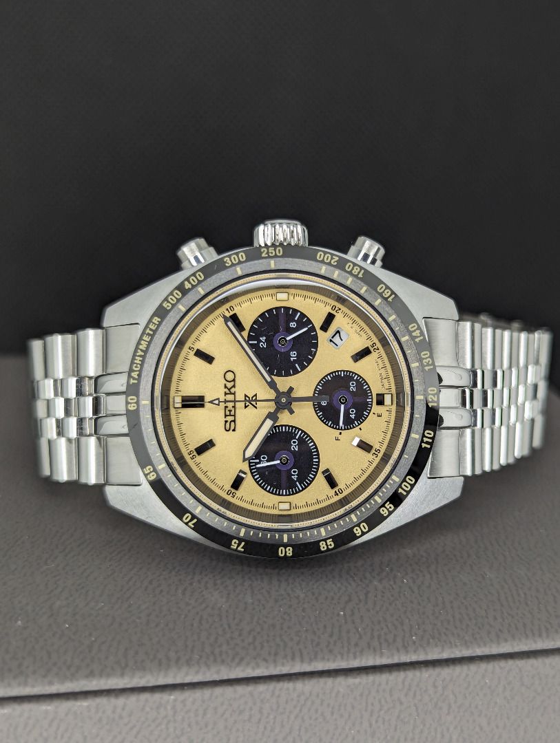 Seiko Speedtimer SBDL089 Golden Panda JDM (SSC817) with Strapcode ...