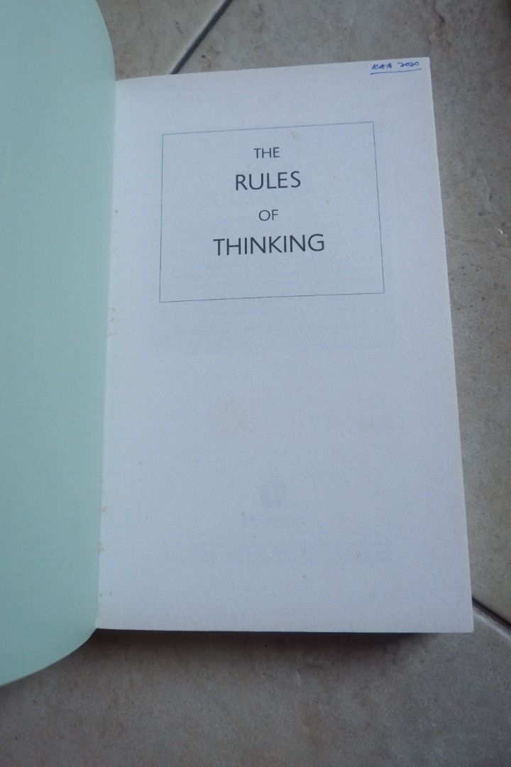[SELF-HELP] The Rules of Thinking by Richard Templar, Hobbies & Toys ...