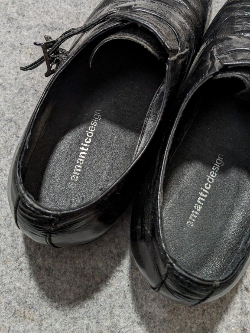SEMANTIC DESIGN Japan Double Monkstrap Dress Leather Oxford Derby Shoes ...
