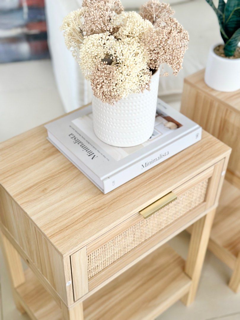 Set of 2 Fraser Rattan Bedside Table, Furniture & Home Living ...