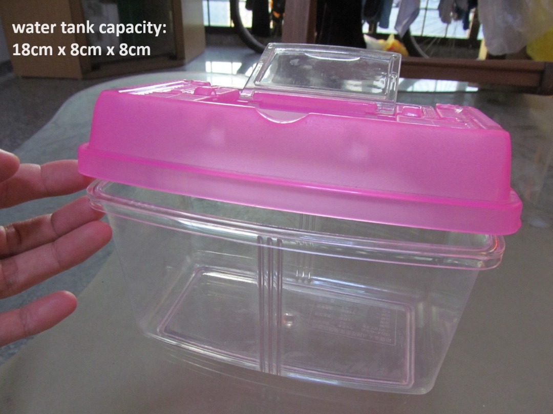 Small pet fish water tank plastic glass #037, Pet Supplies, Homes ...