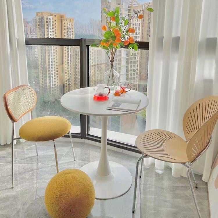 Small Round Table Balcony Table, Furniture & Home Living, Furniture ...