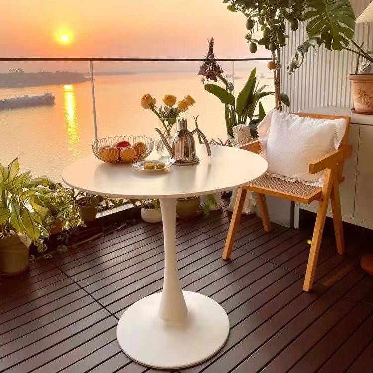 Small Round Table Balcony Table, Furniture & Home Living, Furniture ...