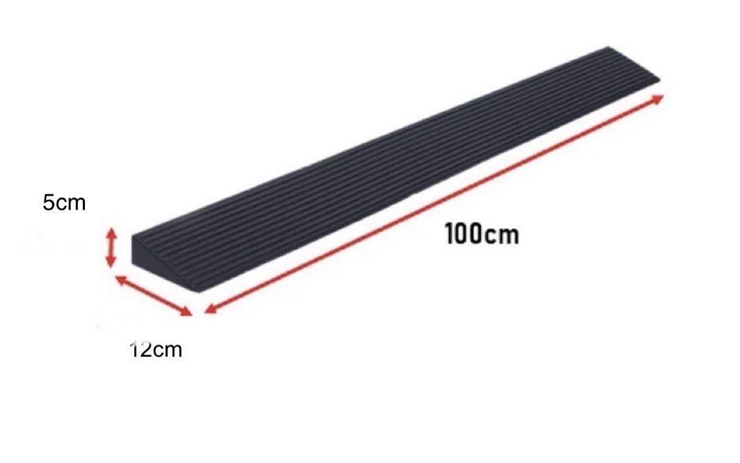 Solid rubber ramp for wheelchair and commode, Health & Nutrition ...
