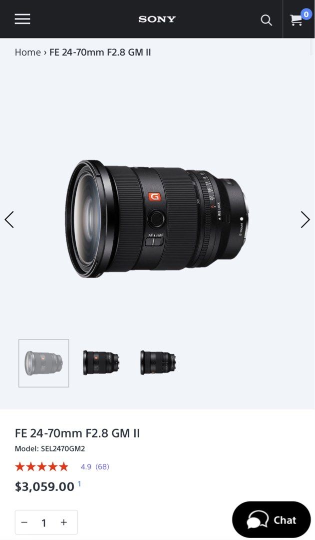 Sony A7CR 61MP Full Frame + Sony FE 24-70mm F2.8 GM II, Photography, Cameras on Carousell
