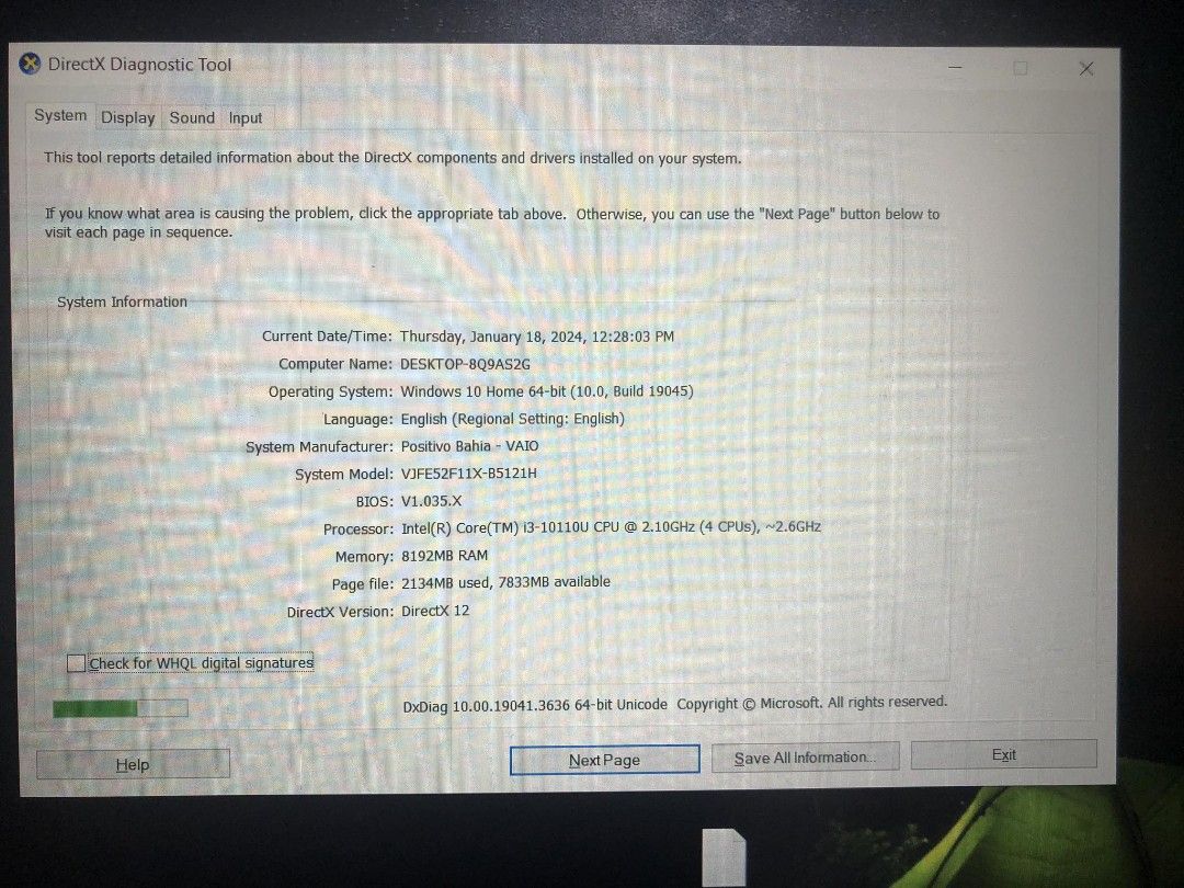 Sony vaio corei3 10thgen 8gg ddr4 256gb ssd m2 15.6inch full hd 1080p ...