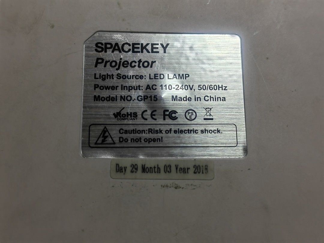 Spacekey Mini Projector, TV & Home Appliances, TV & Entertainment, Projectors on Carousell