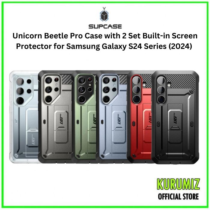 Supcase Unicorn Beetle Pro Case for Samsung Galaxy S24 (2024) with 2 ...