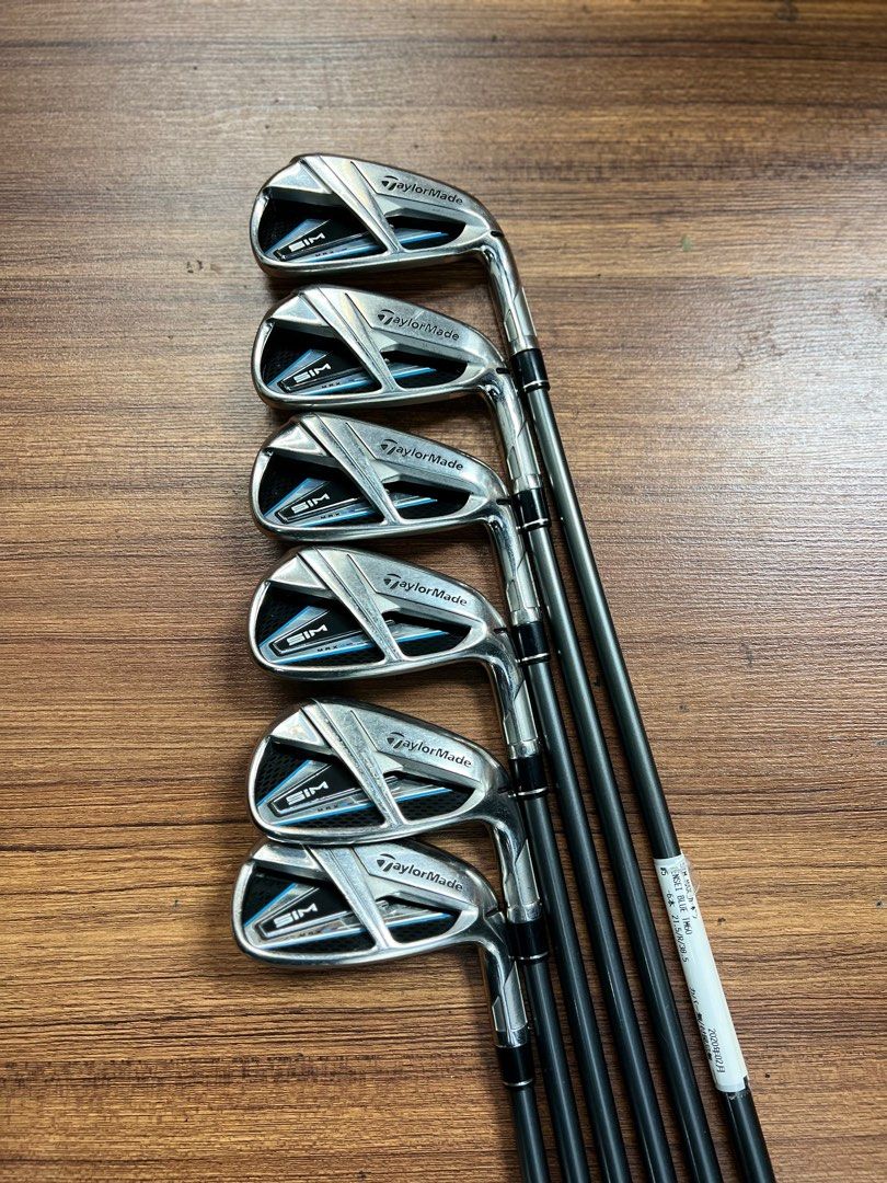 Taylormade SIM MAX Irons (5-P) (6 Pieces) [With Tensei Blue TM60 Regular Flex Graphite shafts ...