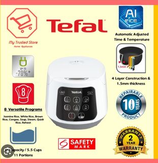 Tefal Rice Cooker / Tefal Easy Compact Fuzzy Logic Rice Cooker 1L ...