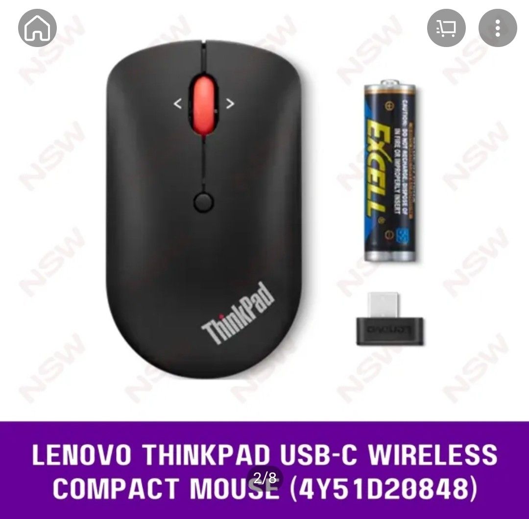 ThinkPad USB-C Wireless Compact Mouse, Computers & Tech, Parts ...