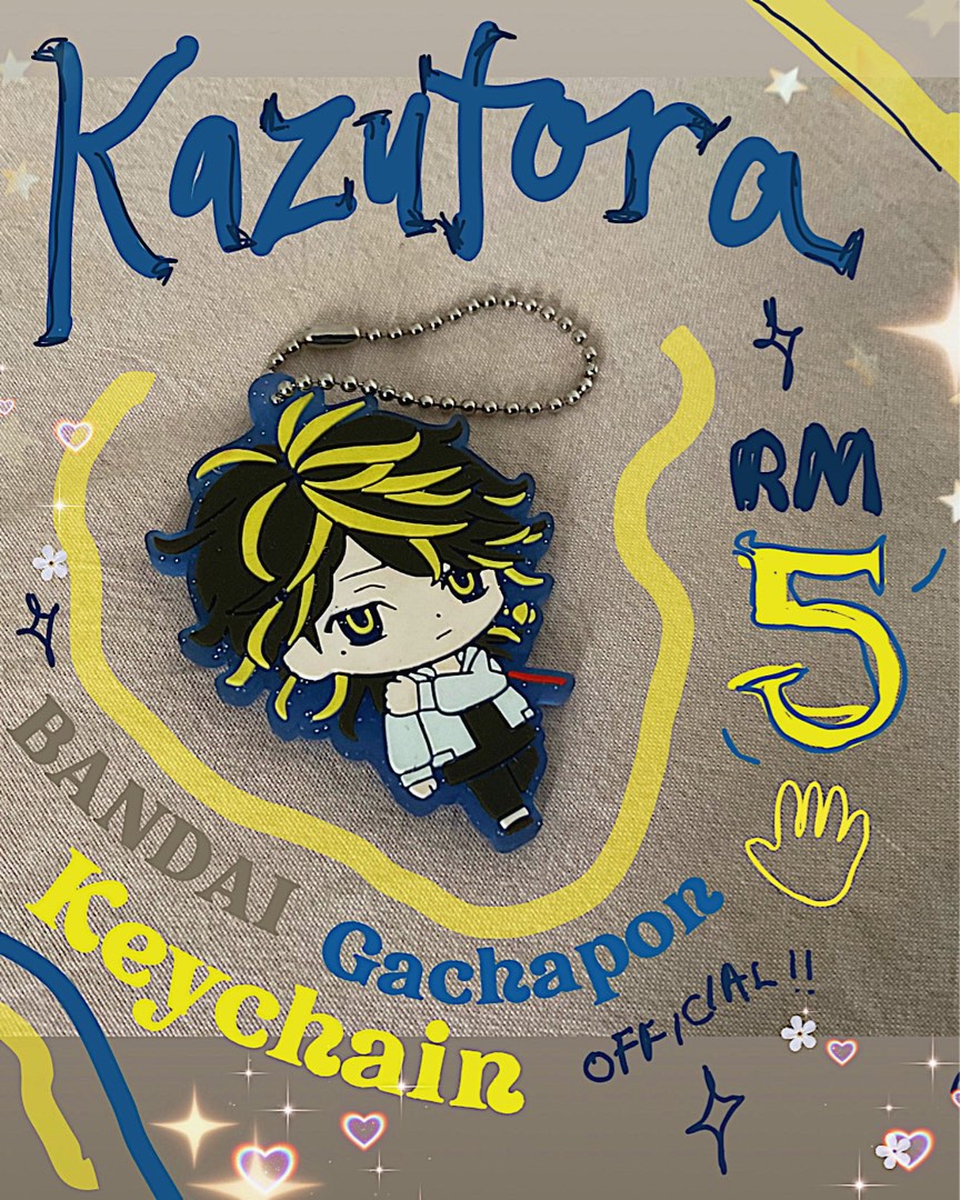 Tokyo Revengers Rubber Strap Mascot Keychain: Kazutora Hanemiya — from BANDAI!, Hobbies & Toys ...