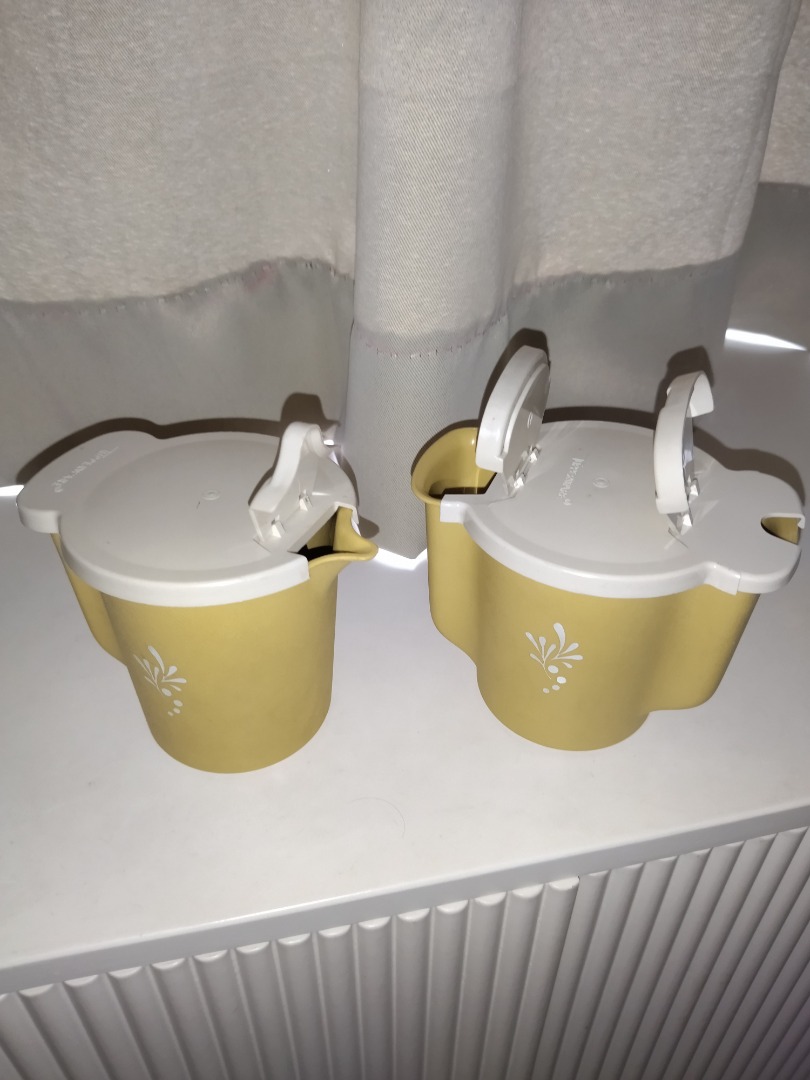 Tupperware milk/sugar containers, Furniture & Home Living, Kitchenware ...