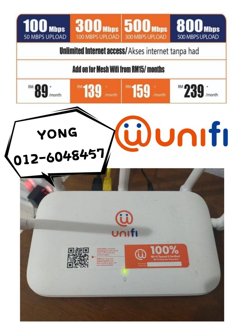 Unifi home fibre unlimited internet, Computers & Tech, Office ...